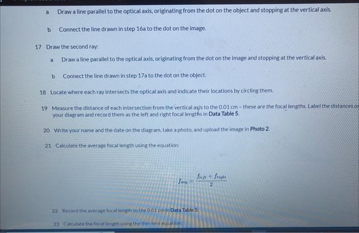 Solved Part 2: Using Ray Tracing to Determine Focal Length | Chegg.com