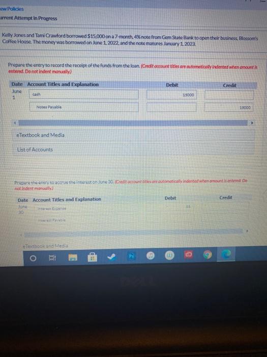 Solved ew Policies urrent Attempt in Progress Kelly Jones | Chegg.com
