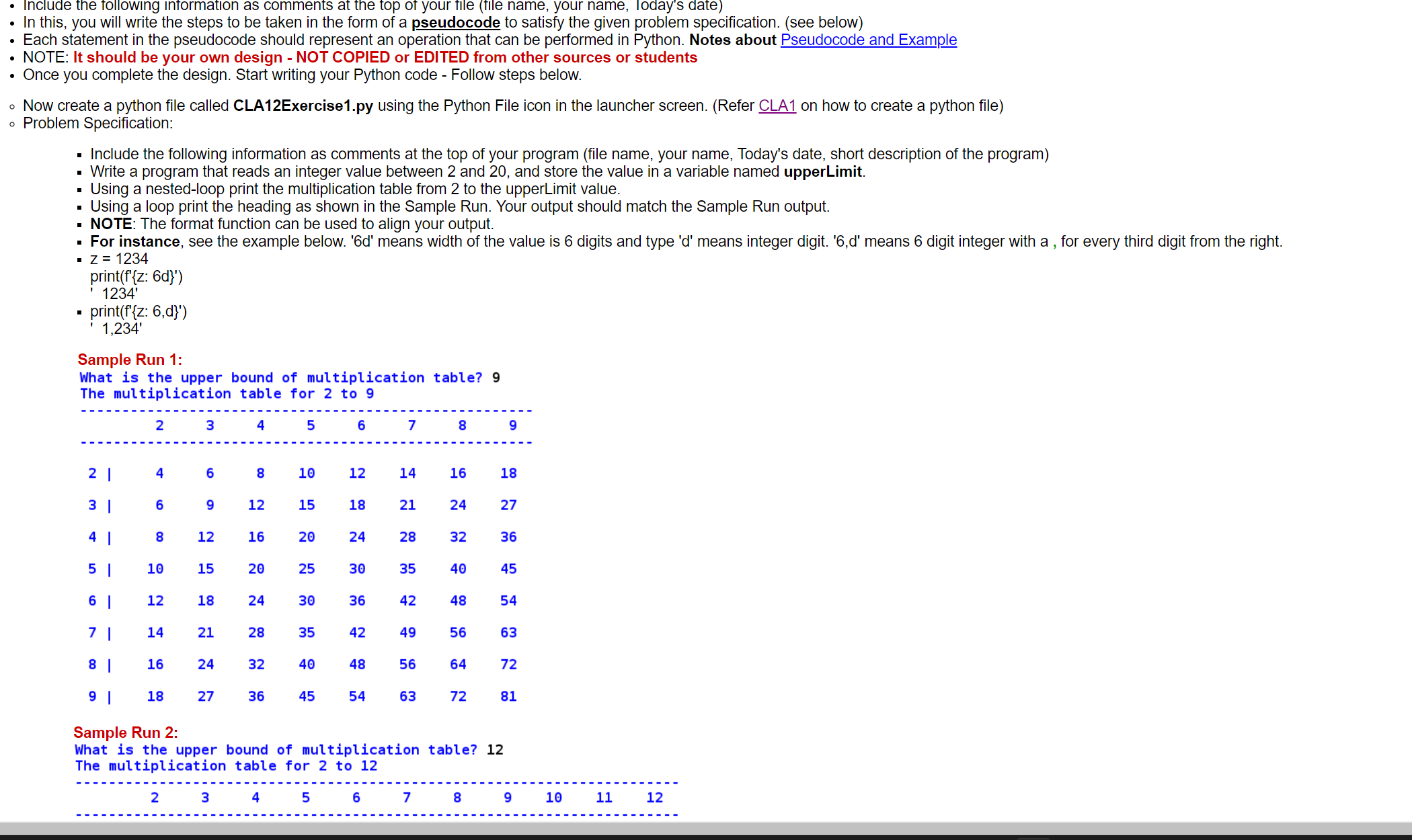 Solved Include the following information as comments at the | Chegg.com