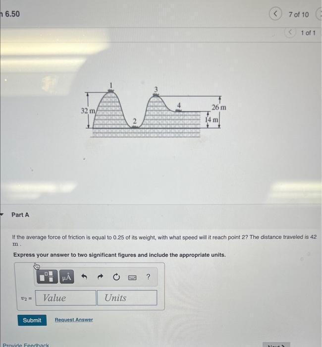 Solved Part A If the average force of triction is equal to | Chegg.com