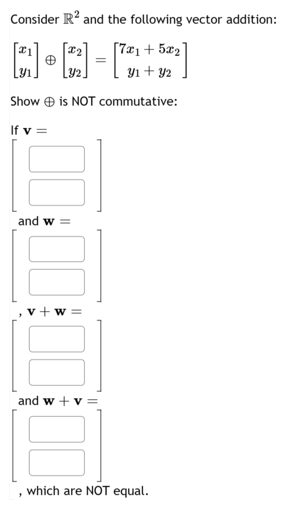 Solved Consider R2 ﻿and the following vector | Chegg.com
