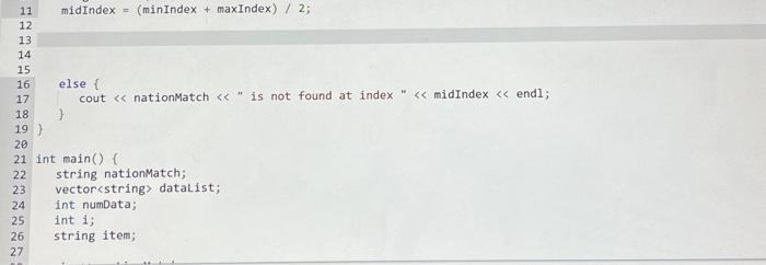 Solved String Nationmatch And Integer Numdata Are Read From 4662