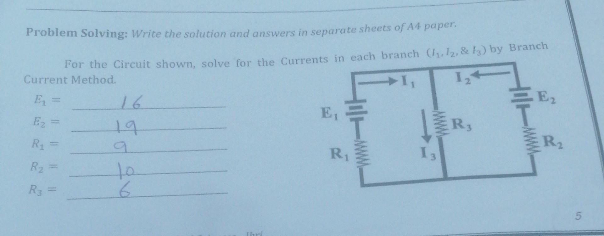 Solved Problem Solving: Write the solution and answers in | Chegg.com