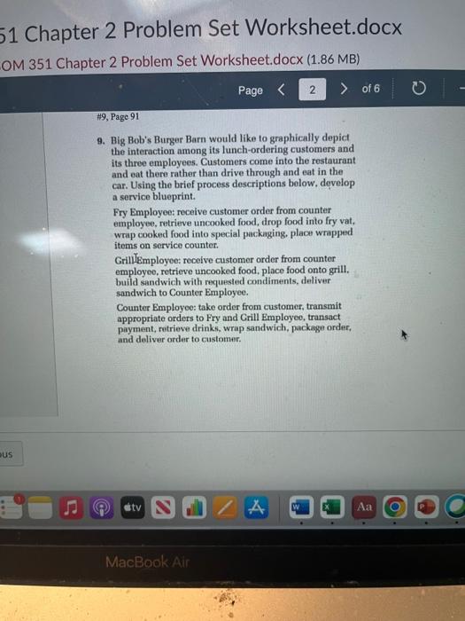 Solved 31 Chapter 2 Problem Set Worksheet.docx OM 351 | Chegg.com