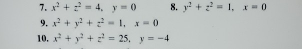 Solved Geometric Interpretations of Equations In Exercises | Chegg.com