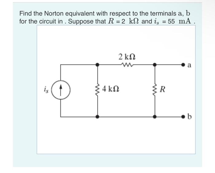 Solved Find the Norton equivalent with respect to the | Chegg.com