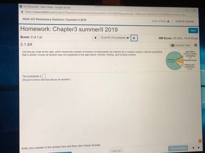 Solved Do Homework-Faith O'Neal - Google Chrome | Chegg.com