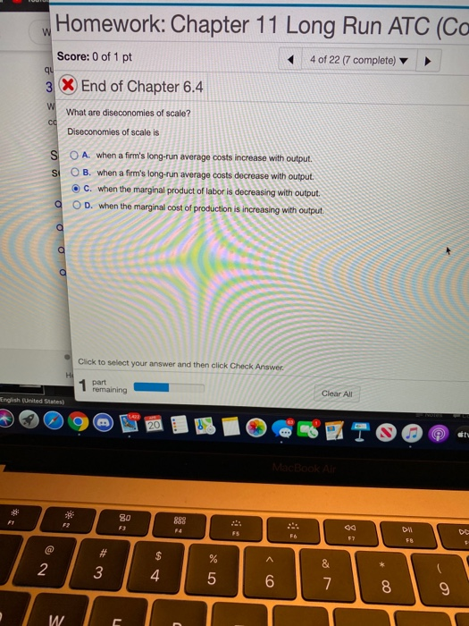 Solved Homework: Chapter 11 Long Run ATC (Co Score: 0 of 1 | Chegg.com