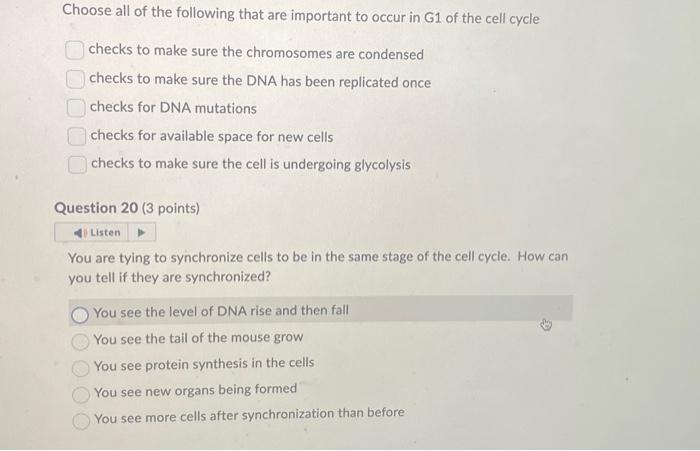 Solved Choose all of the following that are important to | Chegg.com