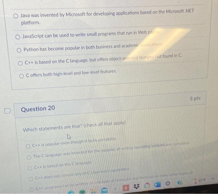 Java was invented by Microsoft for developing | Chegg.com