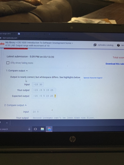 Solved to My library > CIS 1030: Introduction To Software | Chegg.com
