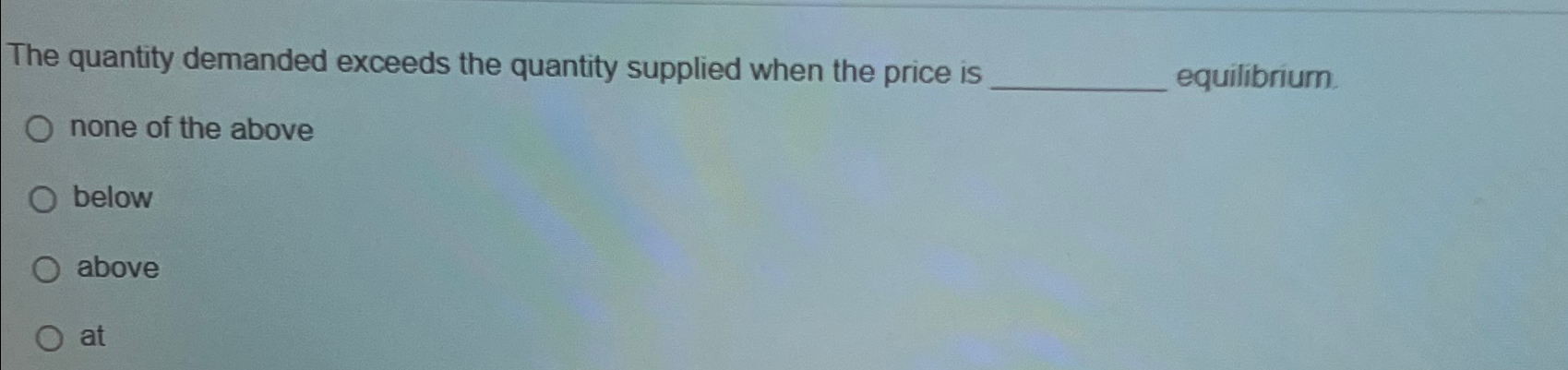 Solved The quantity demanded exceeds the quantity supplied | Chegg.com