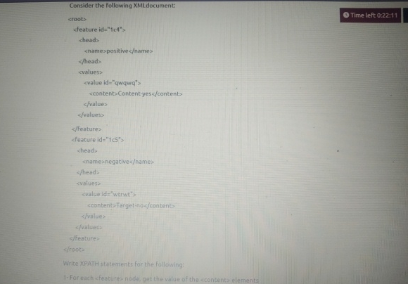 Solved Consider The Following Xmldocument Srootssfeature