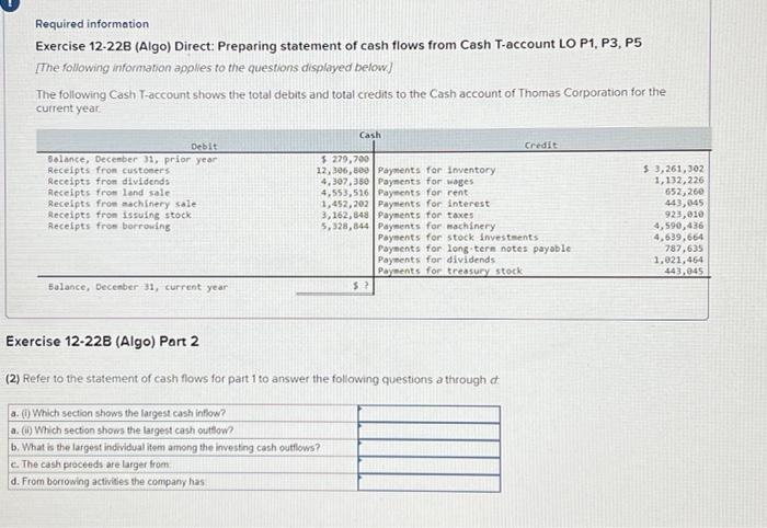 Solved Required information Exercise 12-22B (Algo) Direct: | Chegg.com