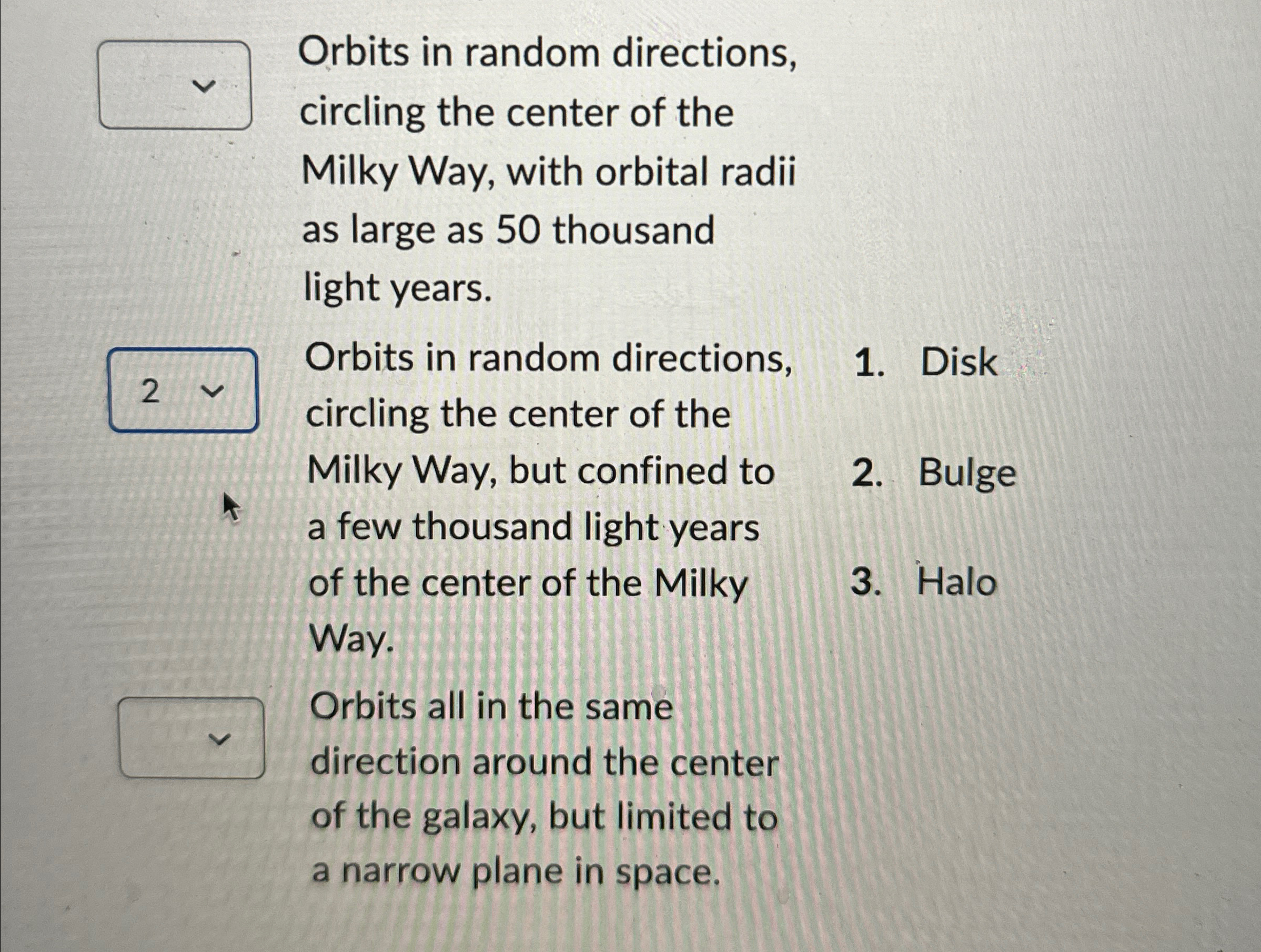 Solved Orbits in random directions, circling the center of | Chegg.com