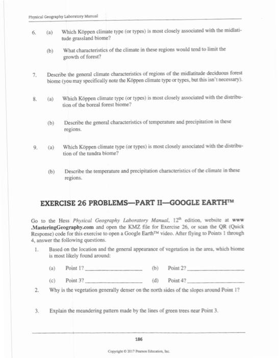 Solved EXERCISE 26: Homes and Ecological and this Name | Chegg.com