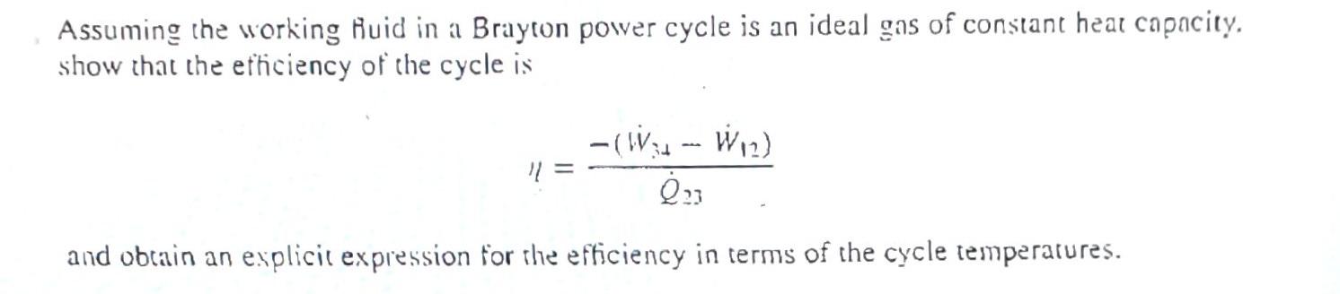 Solved Closed Brayton cycle High-temperature heat exchanger | Chegg.com