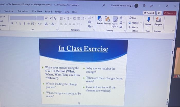 Solved In Class Exercise | Chegg.com