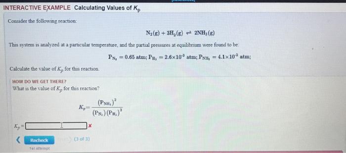 Solved INTERACTIVE EXAMPLE Calculating Values of Kp Consider | Chegg.com