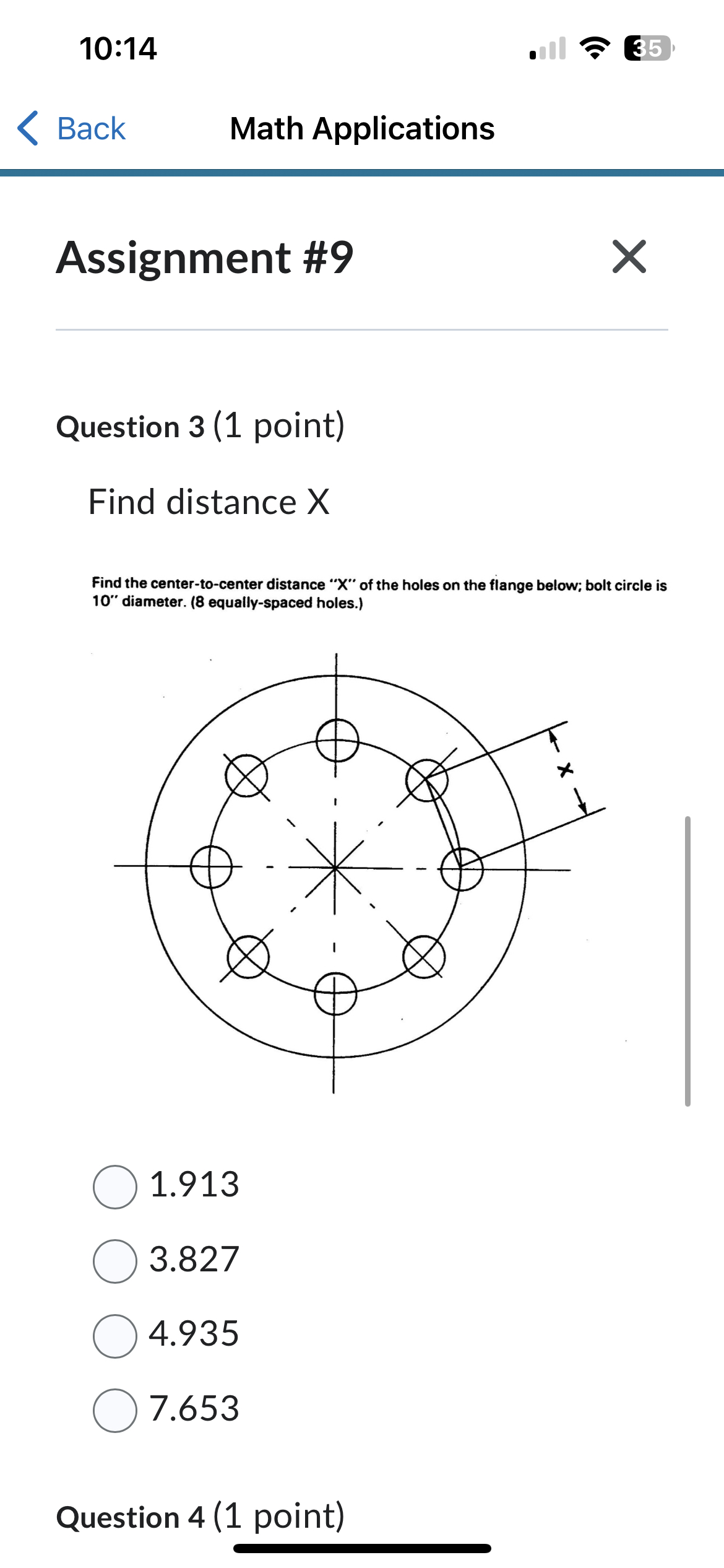 Solved 10:14. 1BackMath ApplicationsAssignment #9Question | Chegg.com
