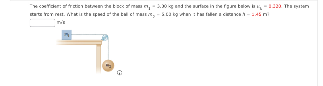 Solved The coefficient of friction between the block of mass | Chegg.com