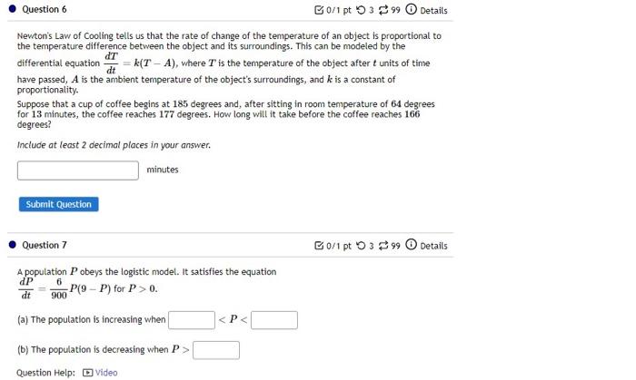 Solved Nevrton's Law of Cooling tells us that the rate of | Chegg.com