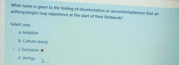 Solved What name is given to the feeling of disorientation | Chegg.com