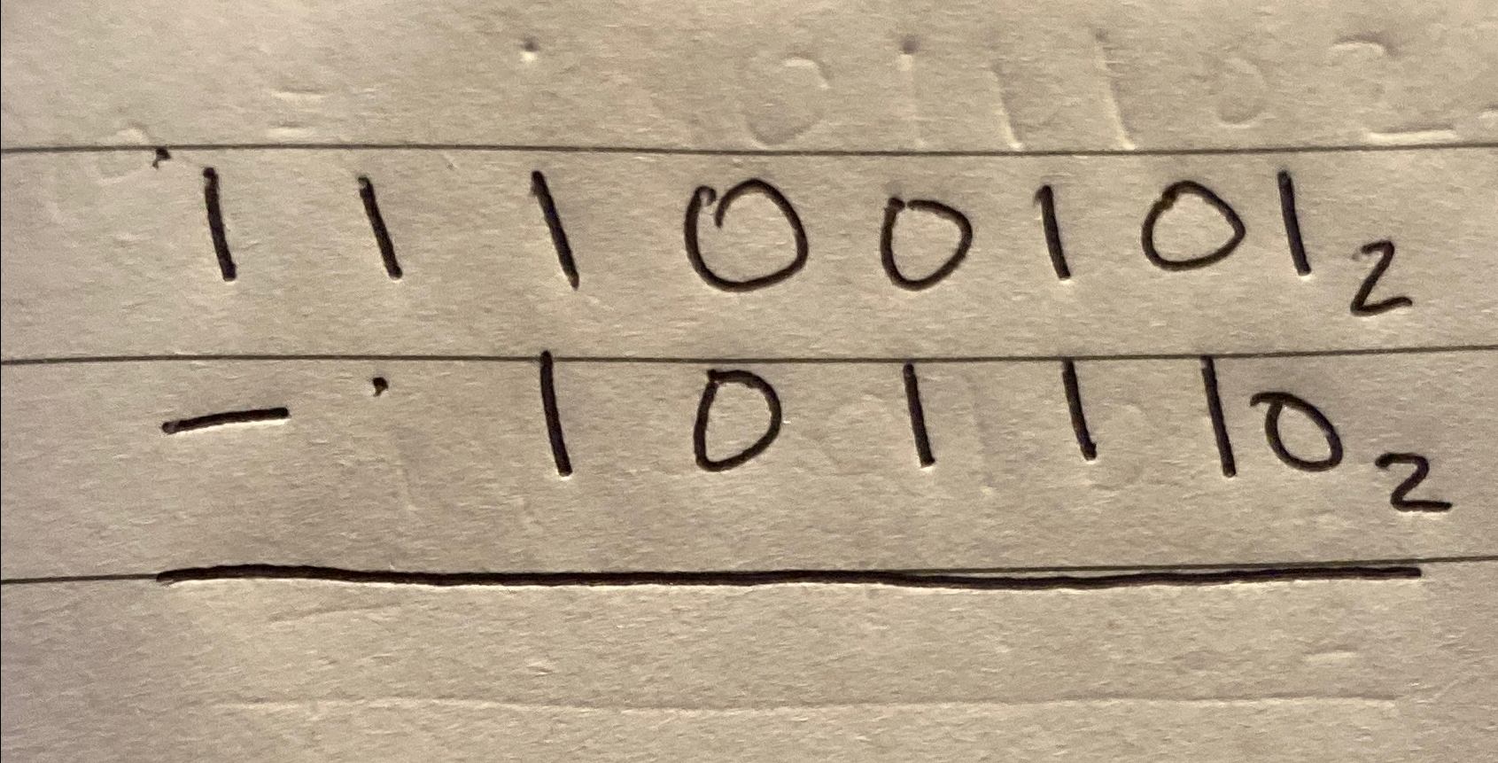 Solved Subtract binary and answer in decimal. | Chegg.com