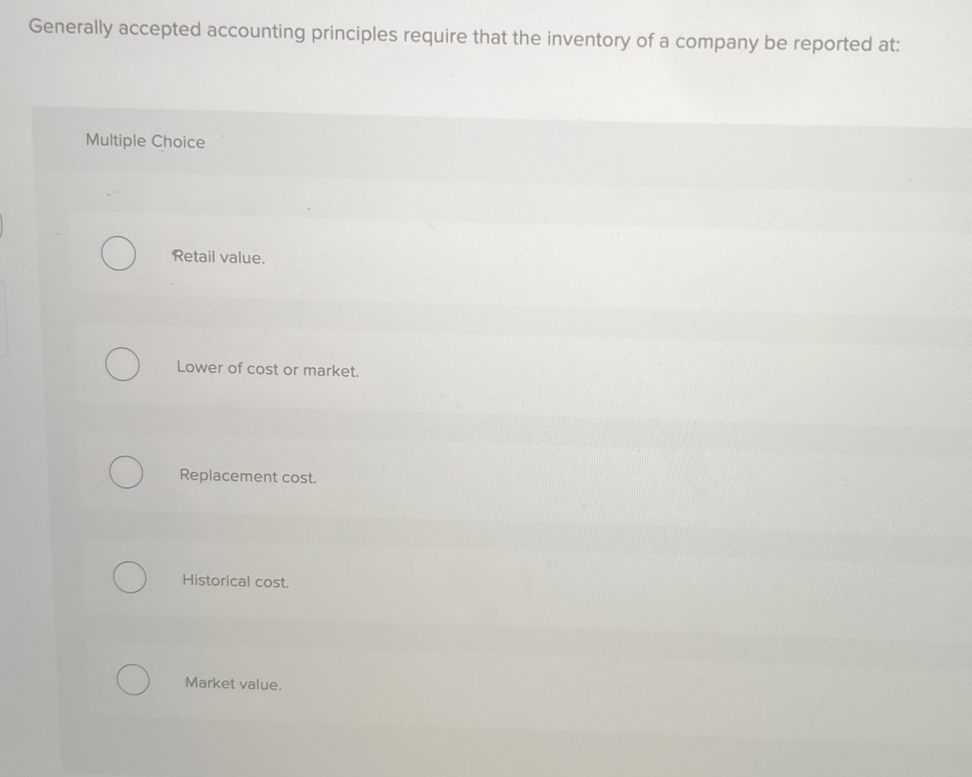 Solved Generally accepted accounting principles require that | Chegg.com