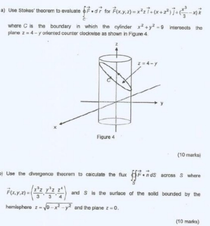 Solved a) Use Stokes' theorem to evaluate Fodi for F(x, y, | Chegg.com