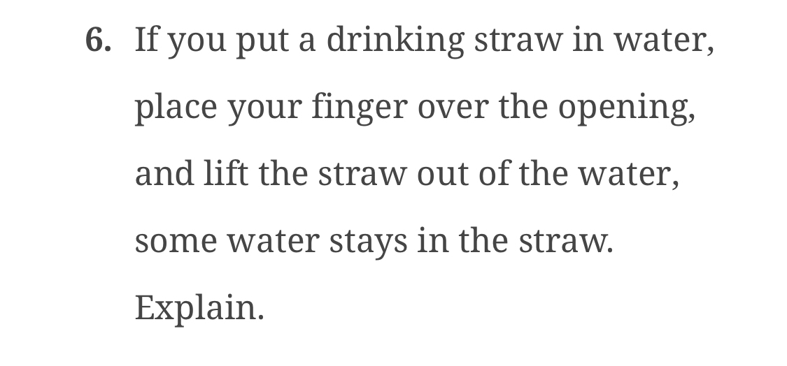 High Quality SOLUTION If you put a drinking straw in water, place your ...