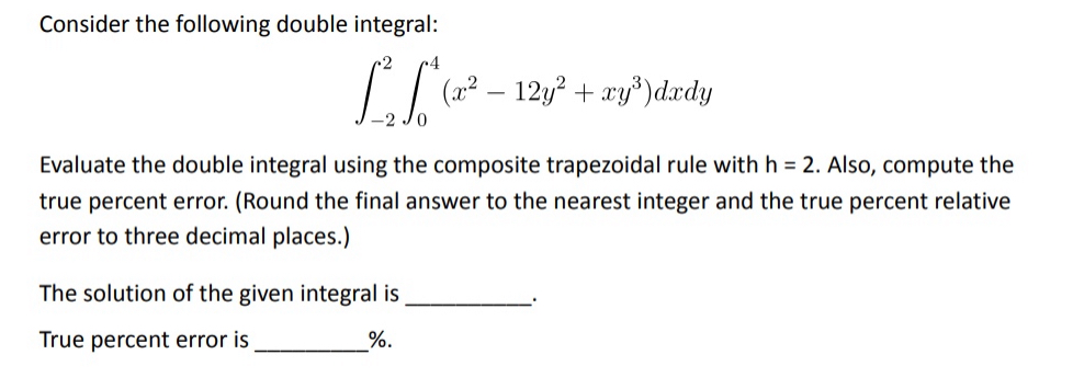 Solved Consider the following double | Chegg.com
