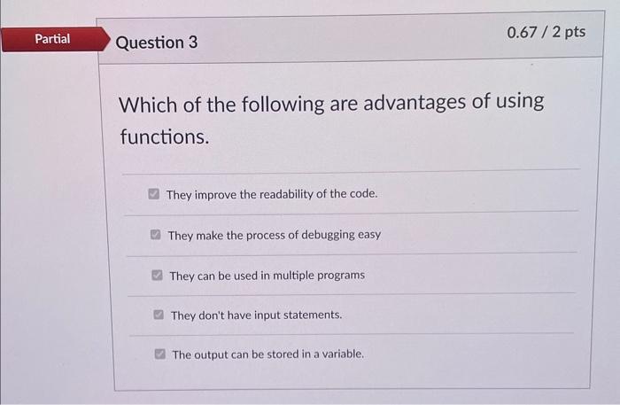 Solved Which of the following are advantages of using | Chegg.com