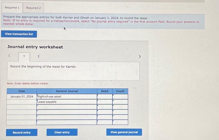 Solved On January 1, 2024, Ghosh Industries leased a | Chegg.com