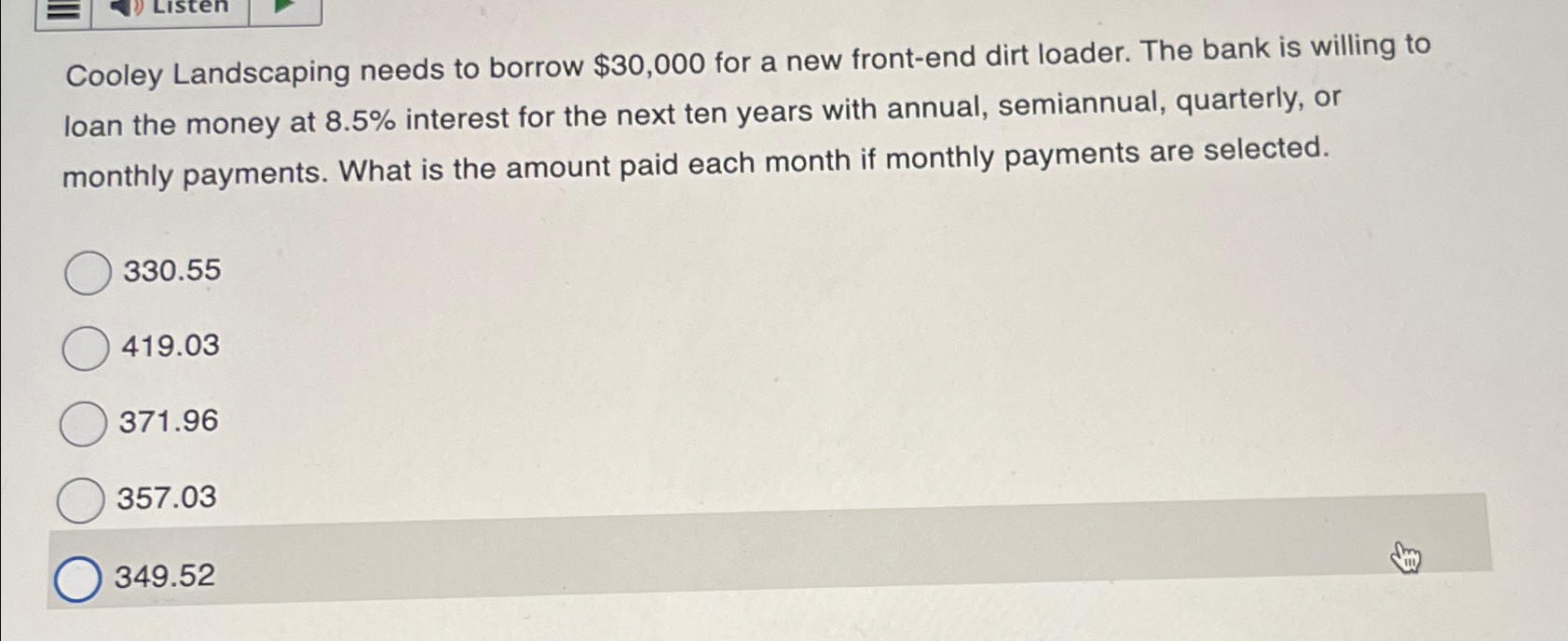 Solved Cooley Landscaping needs to borrow $30,000 ﻿for a new | Chegg.com
