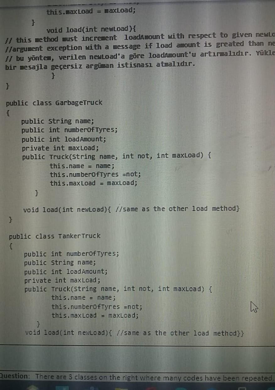 Solved public cla55 HeavyTruck { public String name; public | Chegg.com