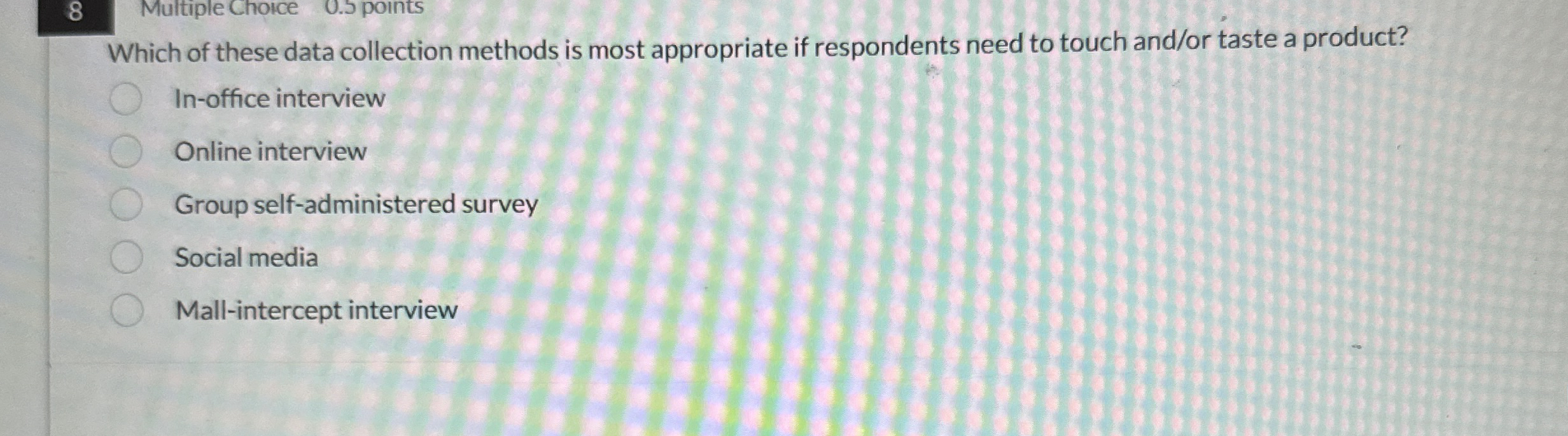 Solved 8 ﻿Multiple Chorce0.5 ﻿pointsWhich of these data | Chegg.com