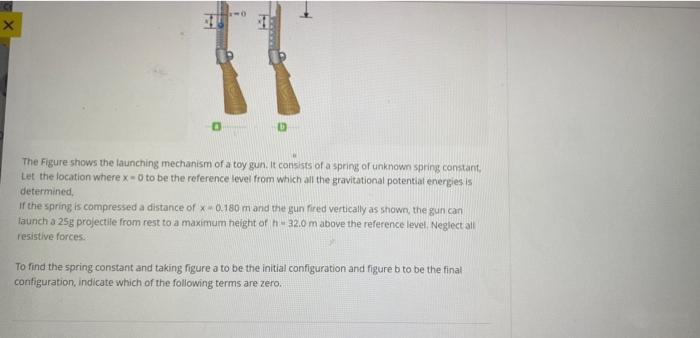 Solved Х -- a The Figure shows the launching mechanism of a | Chegg.com