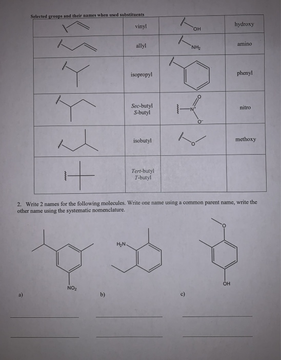 Solved 1. Write a structural formula corresponding to each | Chegg.com