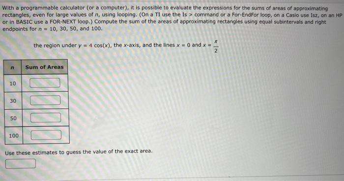 Solved With a programmable calculator (or a computer), it is | Chegg.com