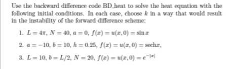 Solved In this Matlab exercise sheet, we consider the heat | Chegg.com