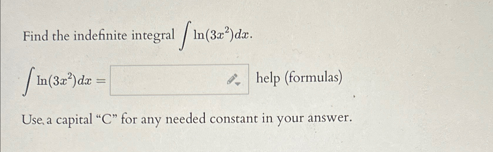 Solved Find the indefinite integral | Chegg.com