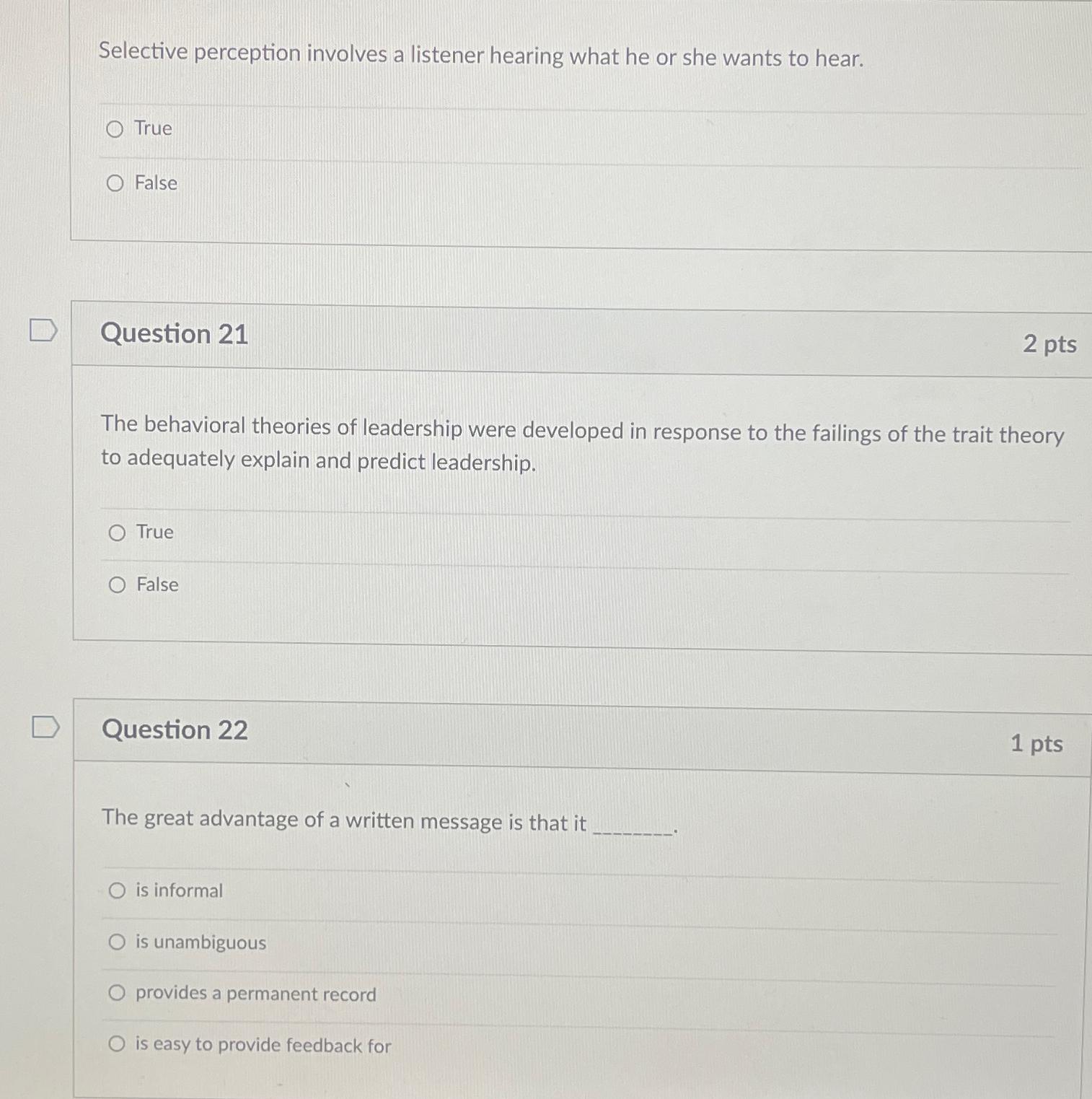 Solved Selective perception involves a listener hearing what | Chegg.com