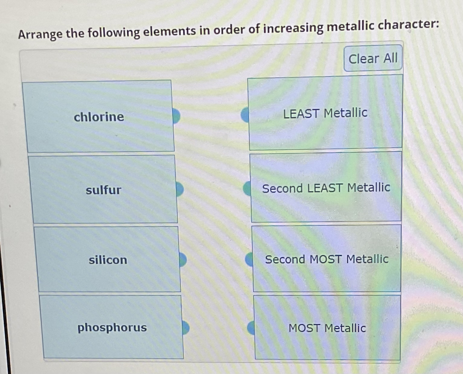 Solved Arrange the following elements in order of increasing | Chegg.com