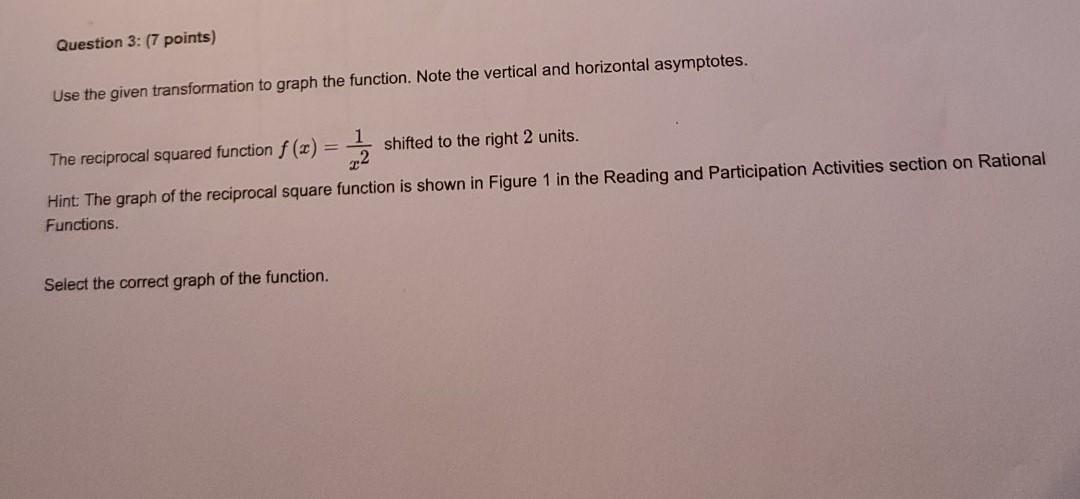 Solved Use the given transformation to graph the function. | Chegg.com