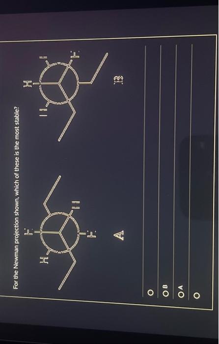 Solved For the Newman projection shown, which of these is | Chegg.com