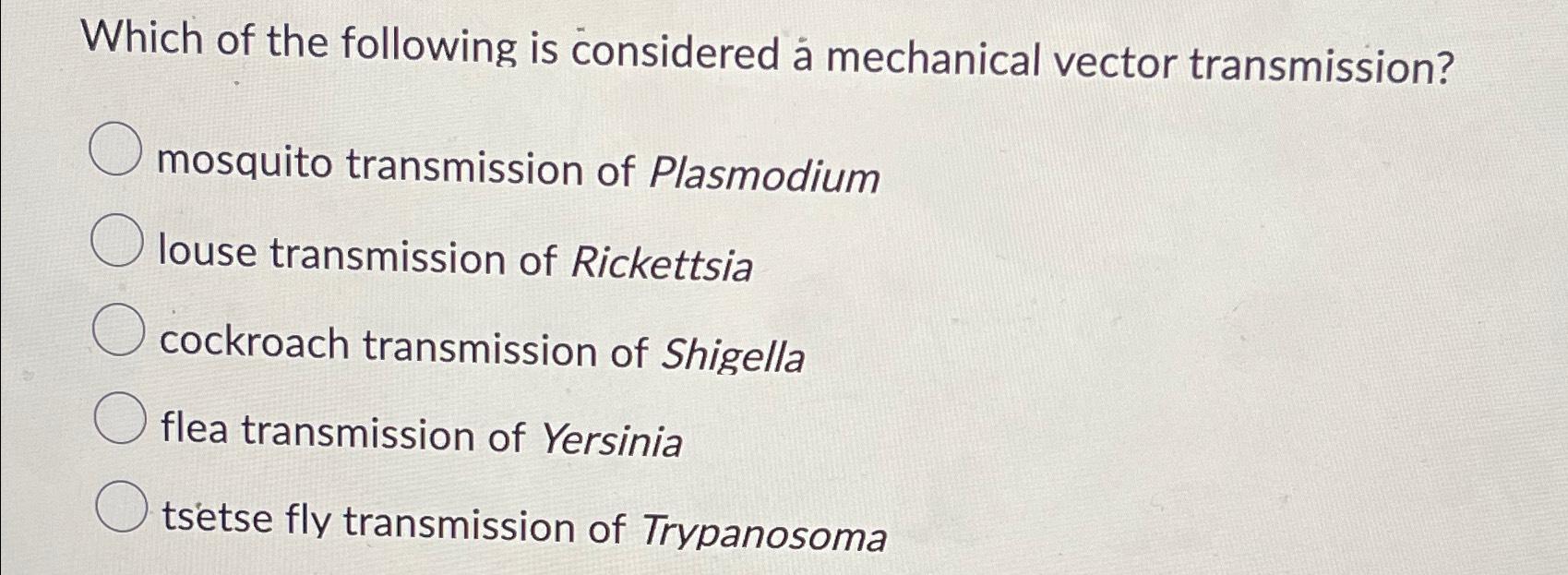 Solved Which of the following is considered a mechanical | Chegg.com