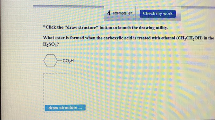 Solved A 4 attempts left Check my work "Click the "draw | Chegg.com