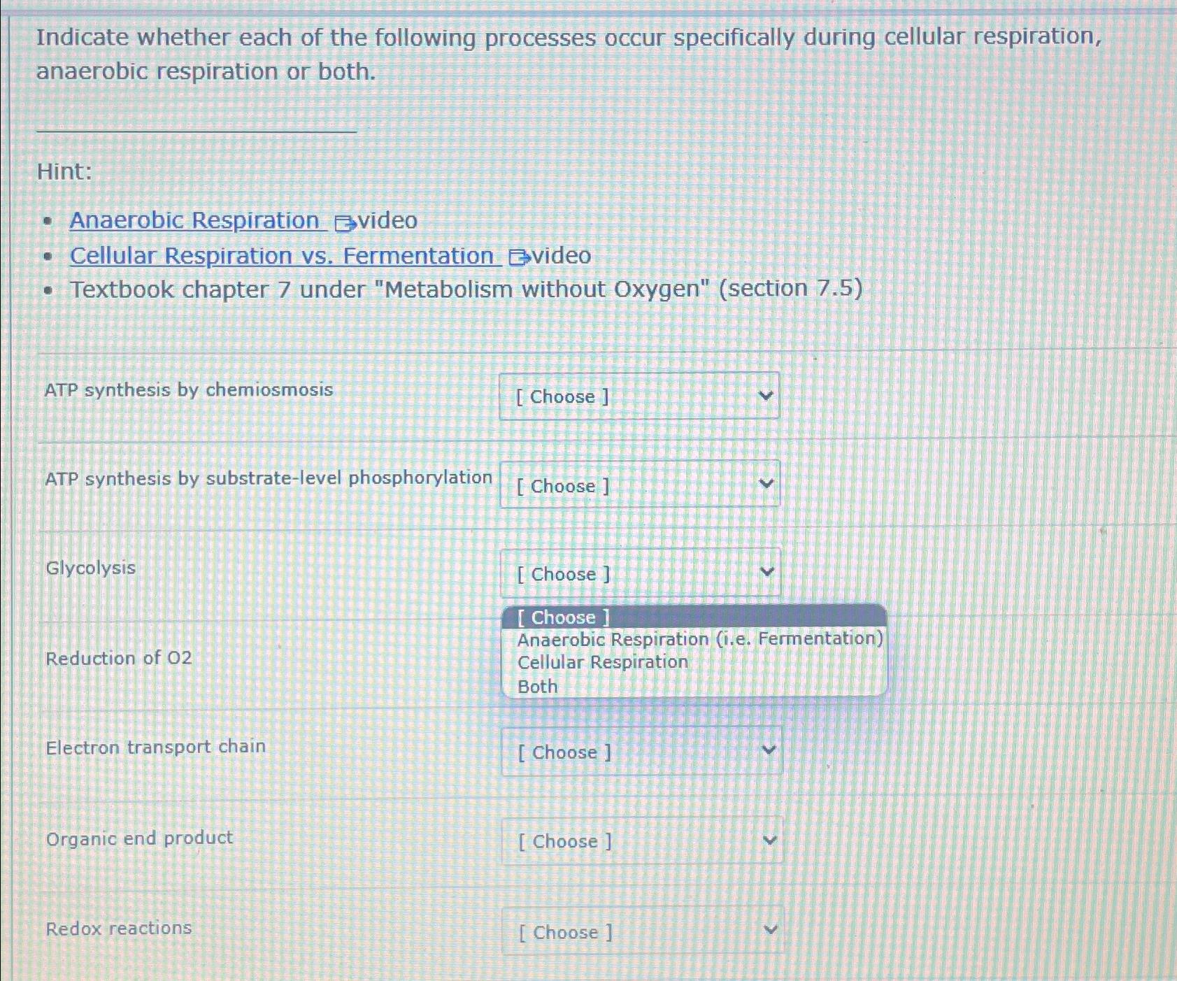 Solved Indicate whether each of the following processes | Chegg.com