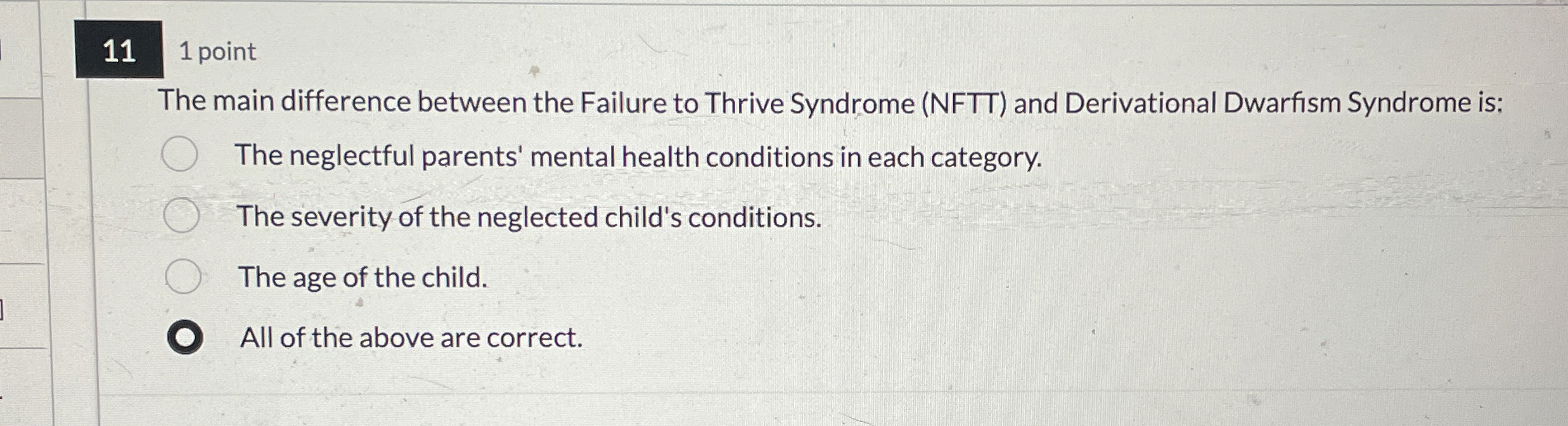 Solved 111 ﻿pointThe main difference between the Failure to | Chegg.com